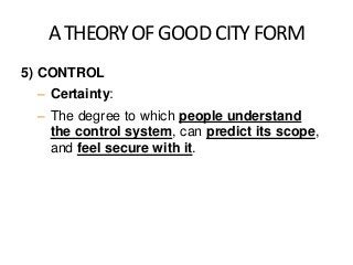Theory of Good City Form - Kevin Lynch - Reading Presentation | PDF
