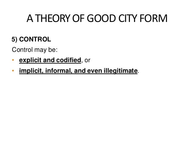 Theory of Good City Form - Kevin Lynch - Reading Presentation | PDF