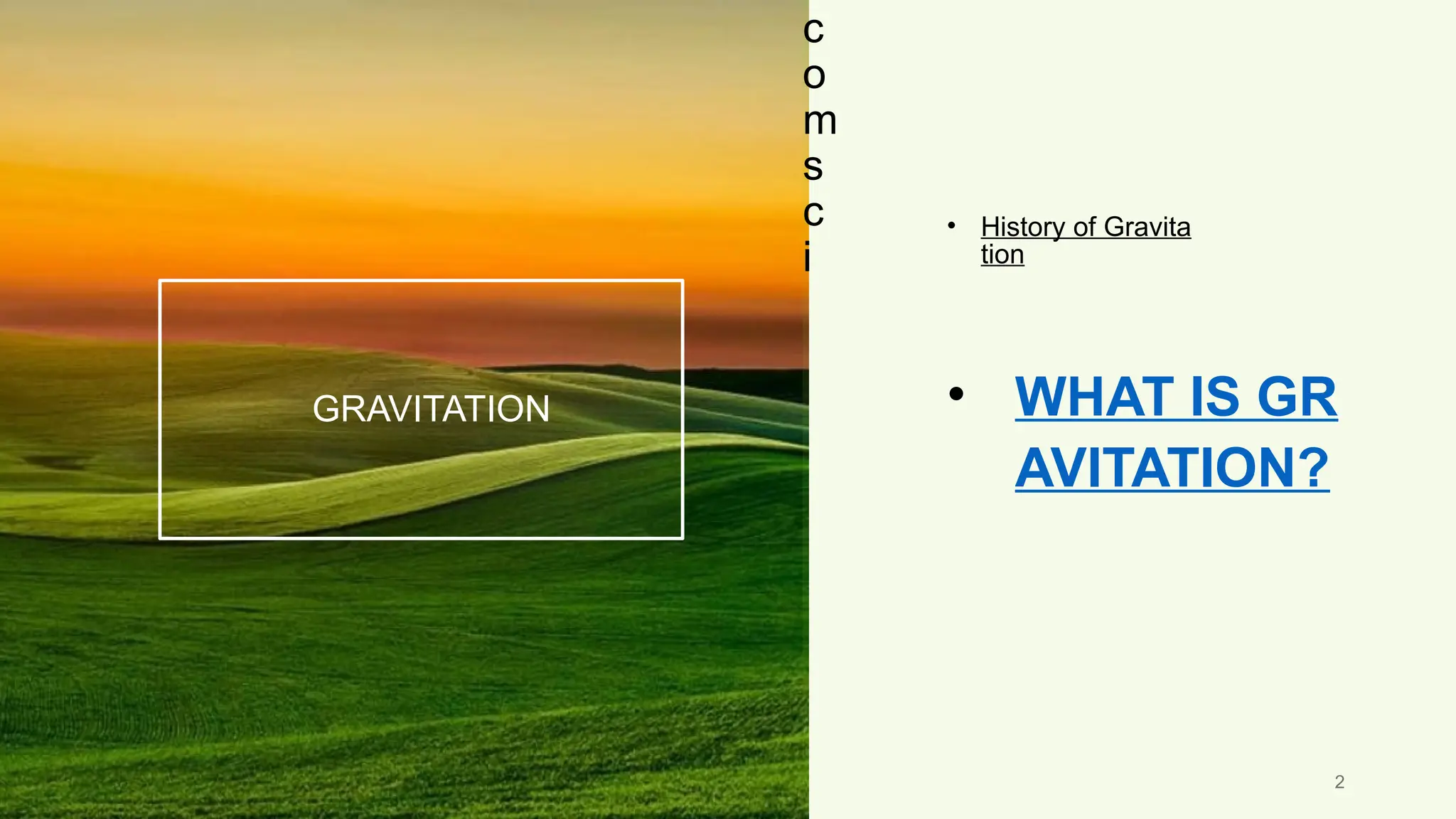 Brief explanation about the Theory of Gravitation | PPTX | Physics | Science