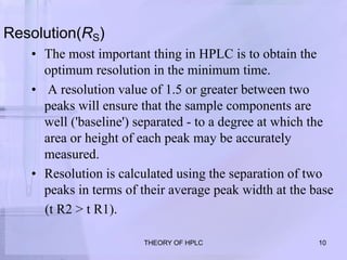 Theory of high performance liquid chromatography ppt | PPTX