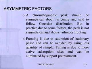 Theory of high performance liquid chromatography ppt | PPTX