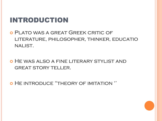 Theory of imitation | PPTX | Books and Literature