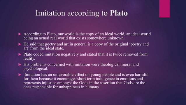 theory of imitation g1.pptx | Poetry | Books and Literature