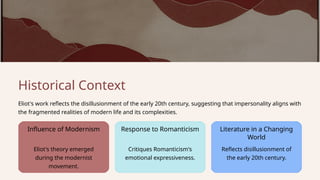 Theory of Impersonality by T.S Eliot slides | PPT