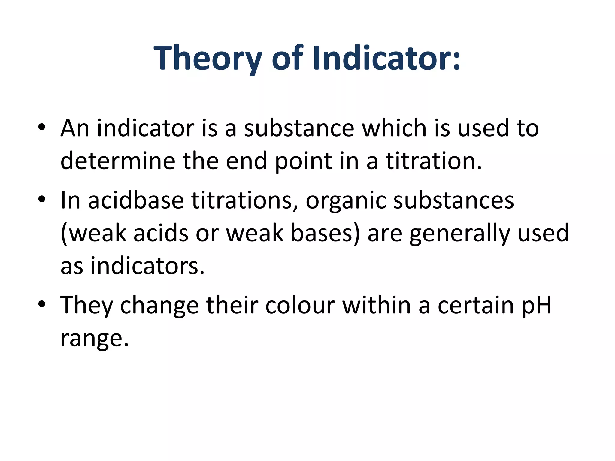 Theory of indicator | PPTX