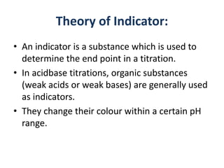 Theory of indicator | PPTX