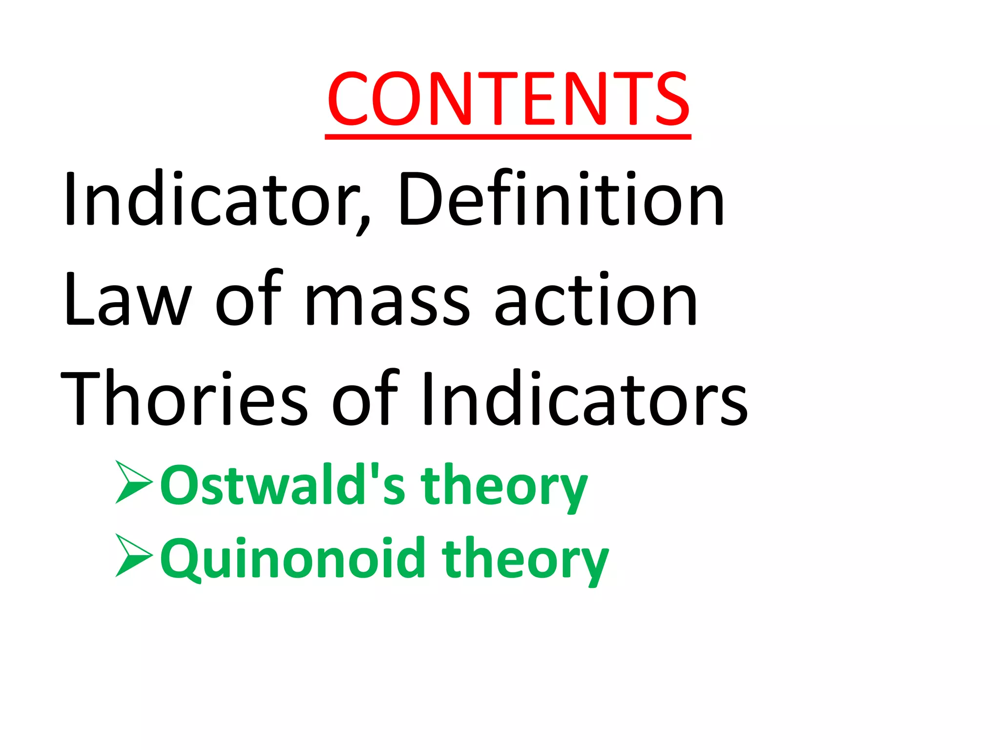 Theory of indicators | PPTX