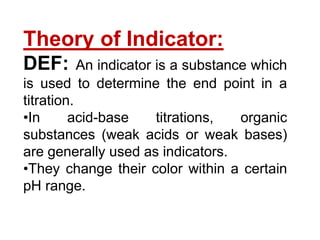 Theory of indicators | PPTX