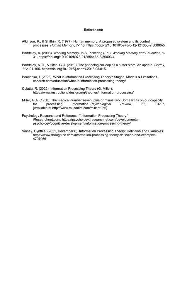 Theory Of Information Processing Docx