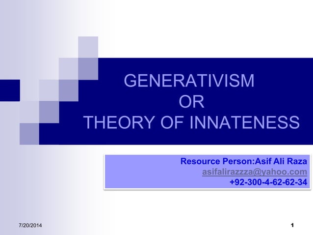 Theory of innateness | PPTX | Science