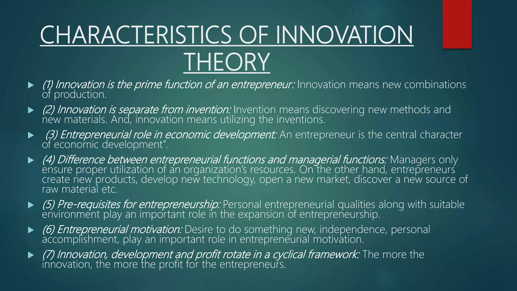 Theory of innovation by scumpeter | PPTX
