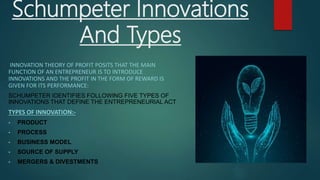 Theory of innovation by scumpeter | PPTX