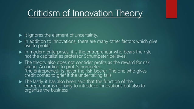 Theory of innovation by scumpeter | PPTX