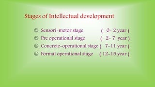 Theory of intellectual development by jean piaget | PPTX