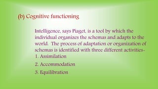 Theory of intellectual development by jean piaget | PPTX