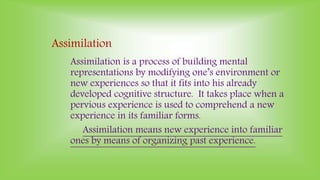 Theory of intellectual development by jean piaget | PPTX