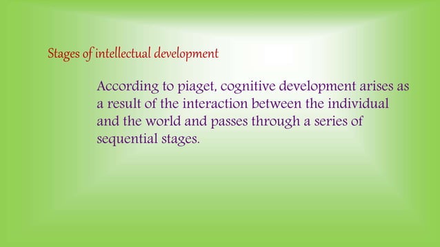 Theory of intellectual development by jean piaget | PPTX