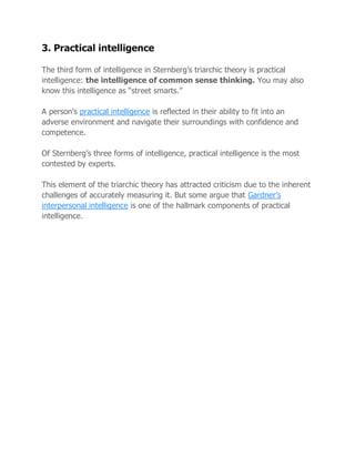 Theory of intelligence | PDF | Educational Assessment | Education