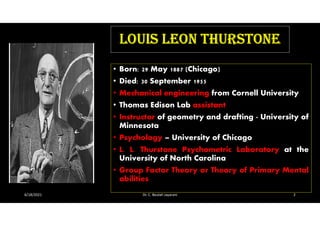 Theory of intelligence thurstone | PDF