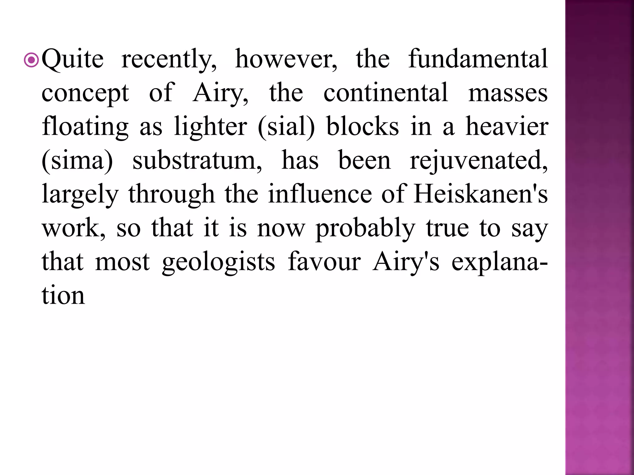 Theory of isostacy | PPTX