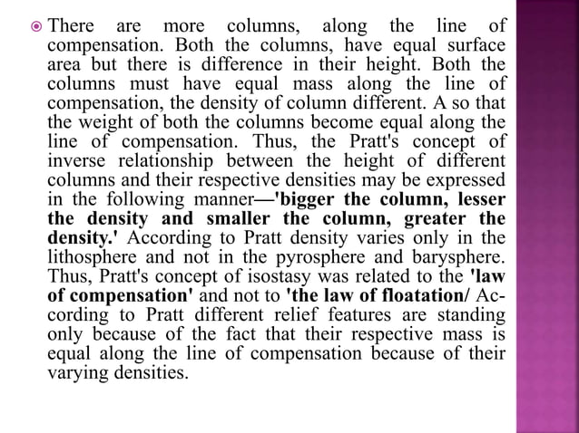 Theory of isostacy | PPTX