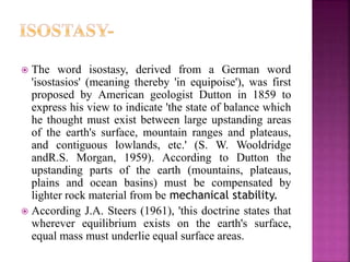 Theory of isostacy | PPTX
