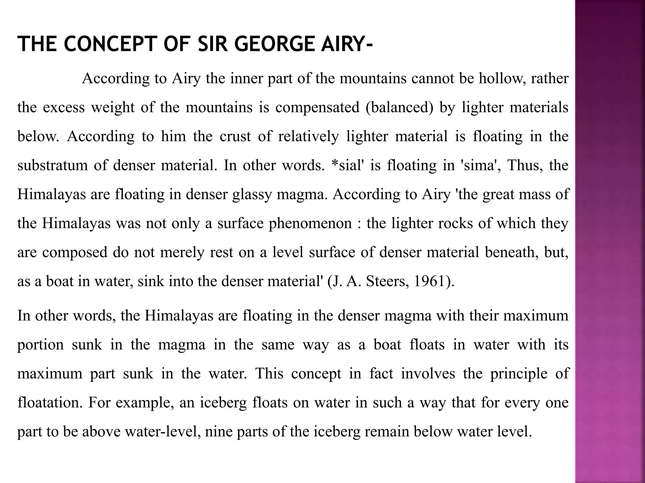 Theory of isostacy | PPTX