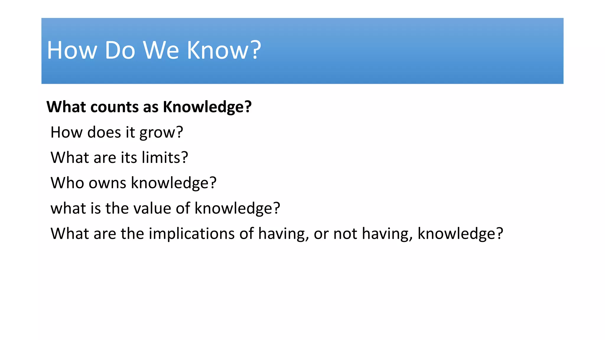 THEORY OF KNOWLEDGE | PPTX
