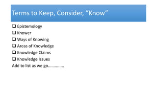 THEORY OF KNOWLEDGE | PPTX