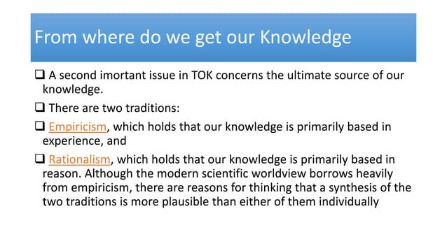 THEORY OF KNOWLEDGE | PPTX | Religion & Spirituality