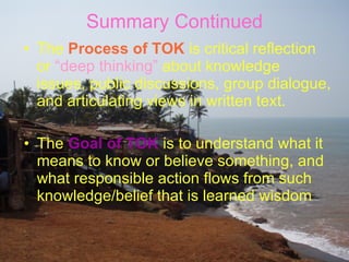Theory of knowledge (tok) | PPT