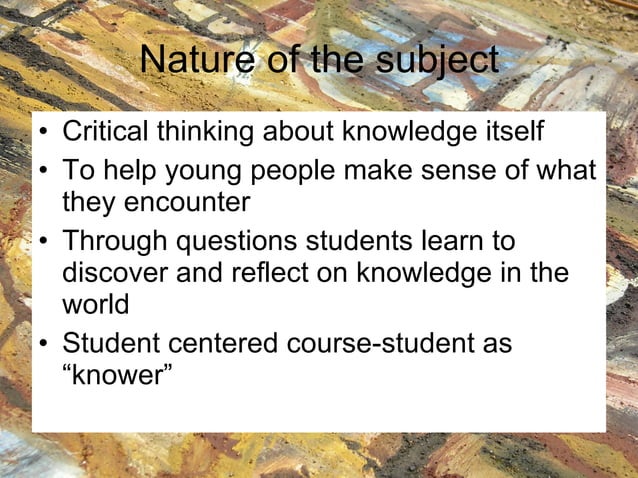 Theory of knowledge (tok) | PPT | Educational Assessment | Education