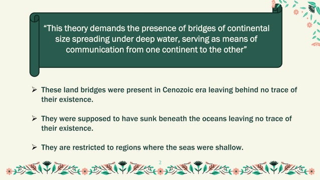 Theory of land bridges | PPTX