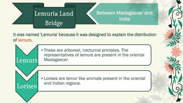 Theory of land bridges | PPTX