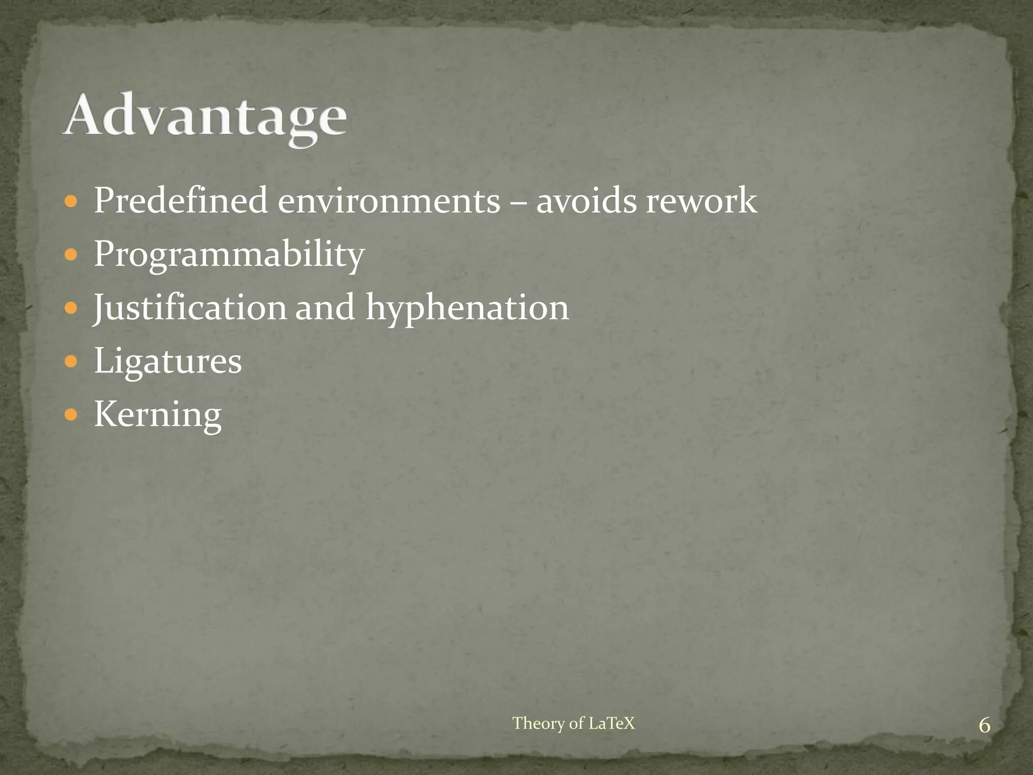 Theory Of Latex | Ppt