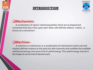 Presentation On Mechanism And Machine | PPTX