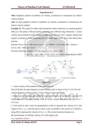 Theory of Machine-I Lab DBATU manual.pdf | Radio Control | Hobbies ...