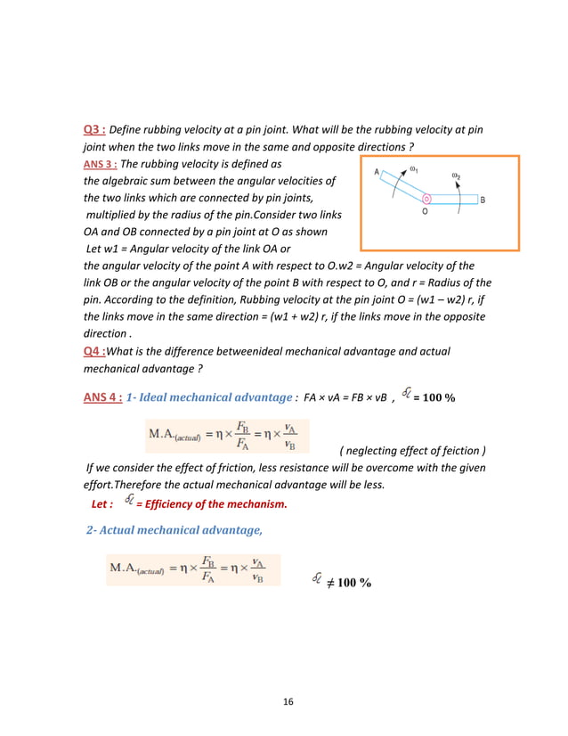 Theory of machines solution of exercise | PDF