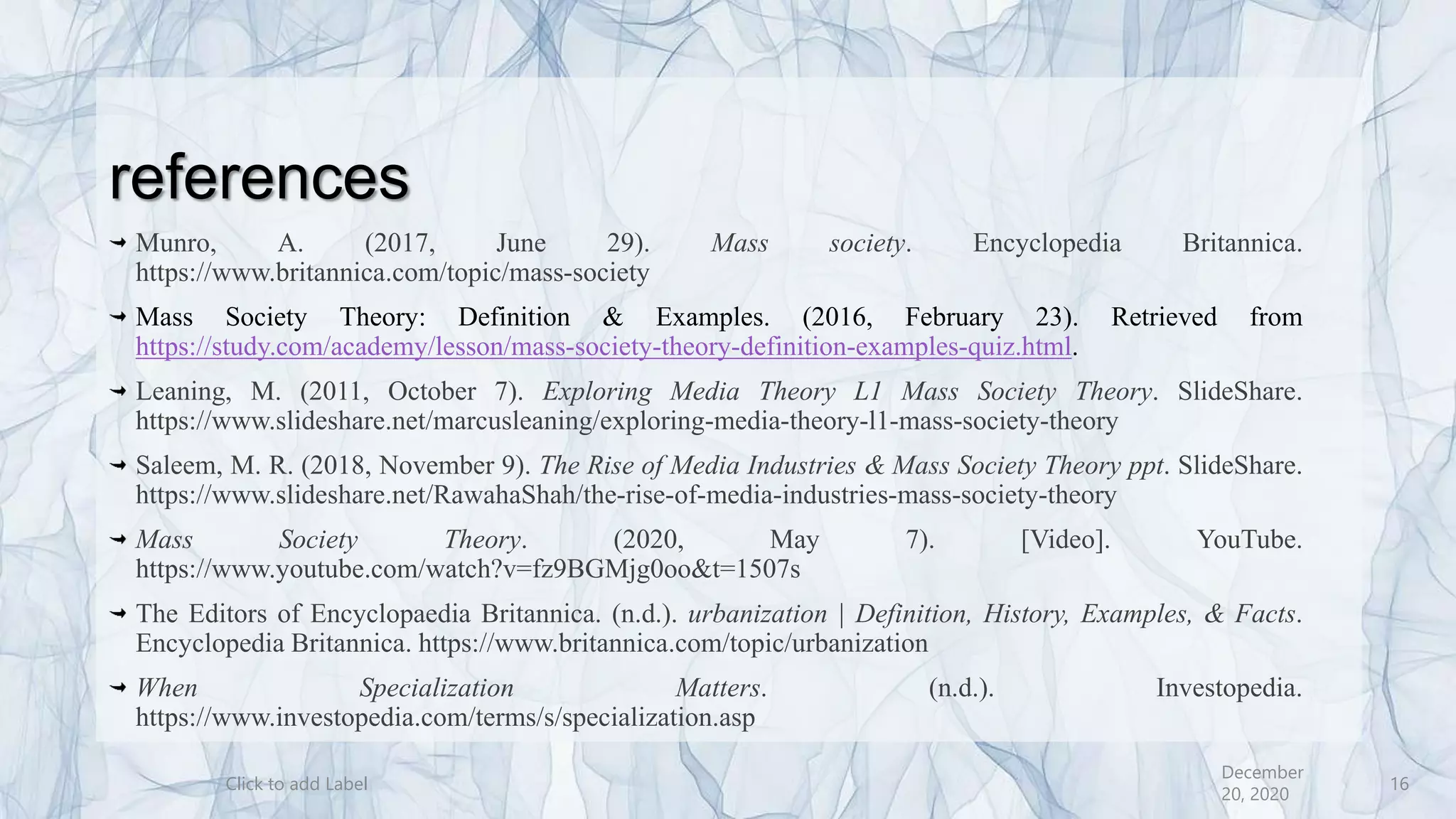 Theory of mass society | PPTX