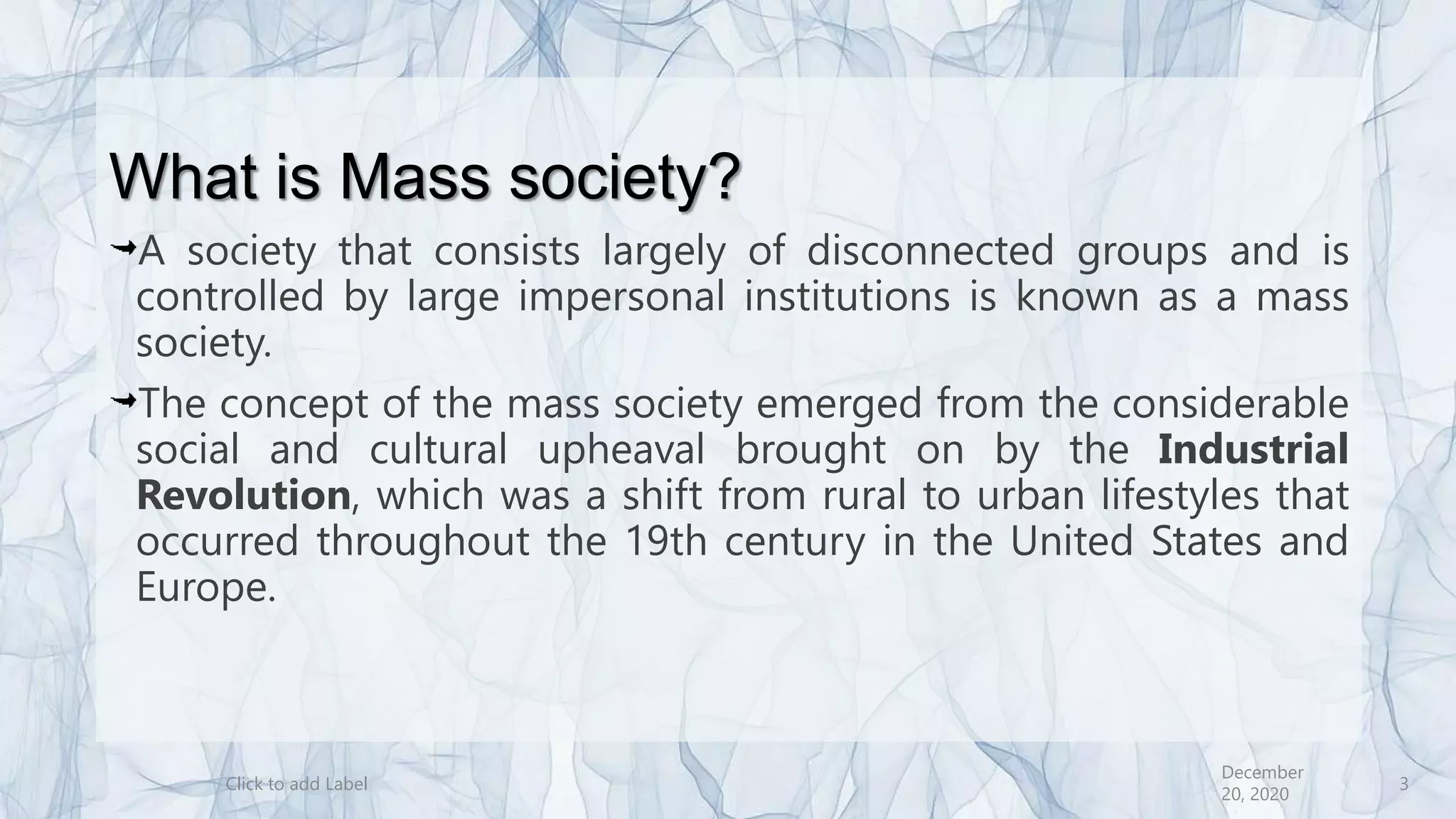 Theory of mass society | PPTX