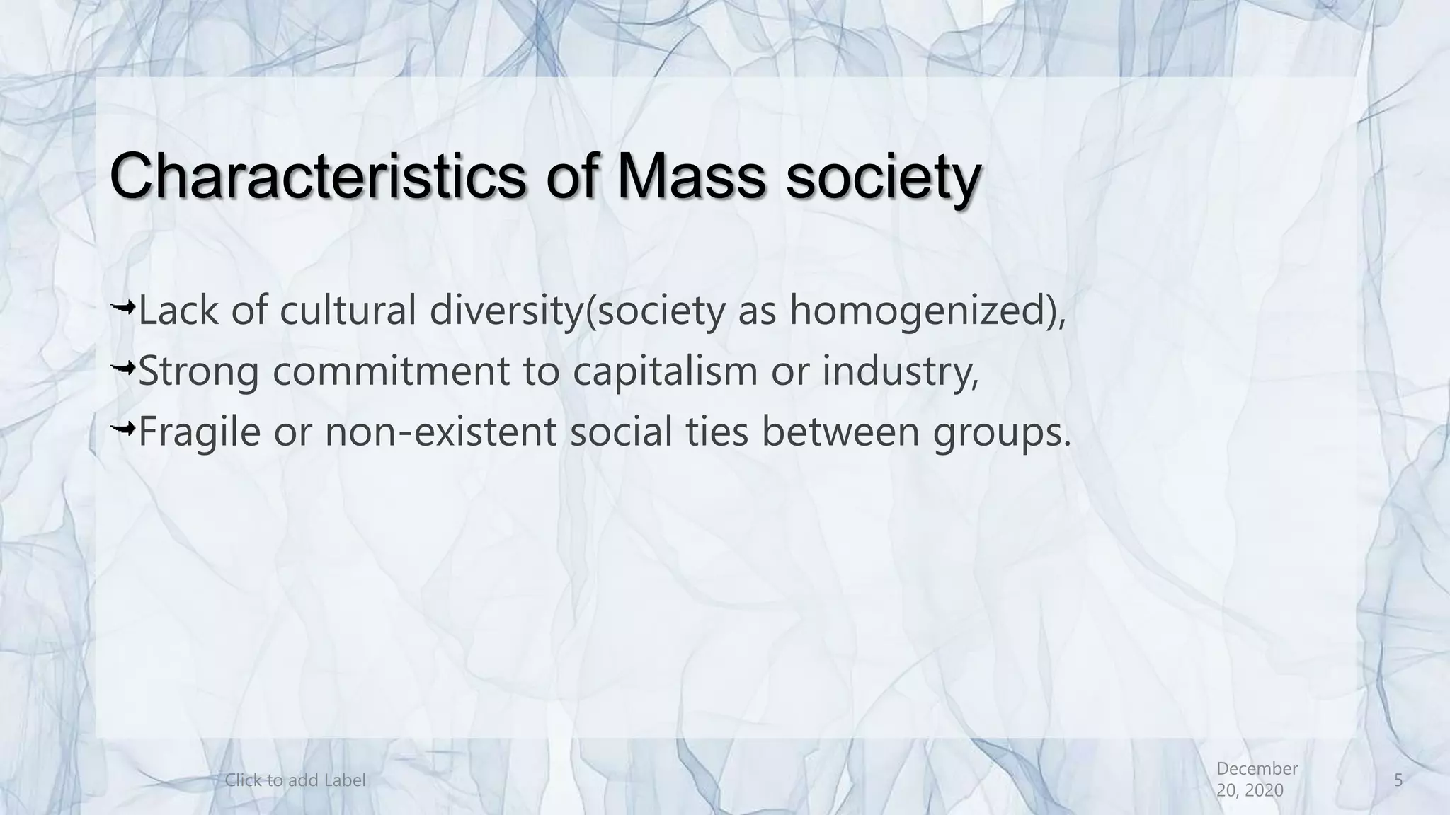 Theory of mass society | PPTX