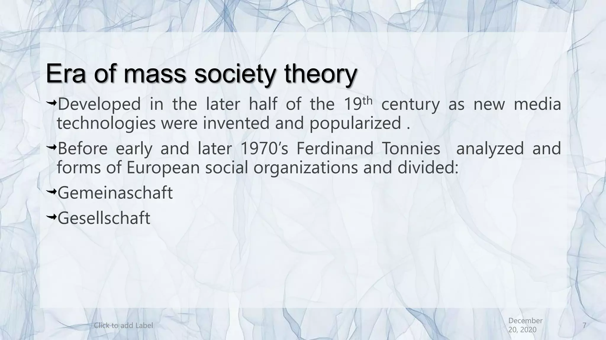 Theory of mass society | PPTX