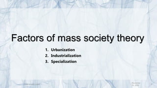 Theory of mass society | PPTX