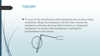 Theory of mechanisms & machines final | PPTX