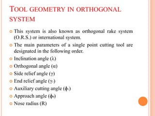 Theory of metal cutting | PPTX