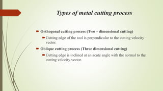 Theory of metal cutting | PPTX