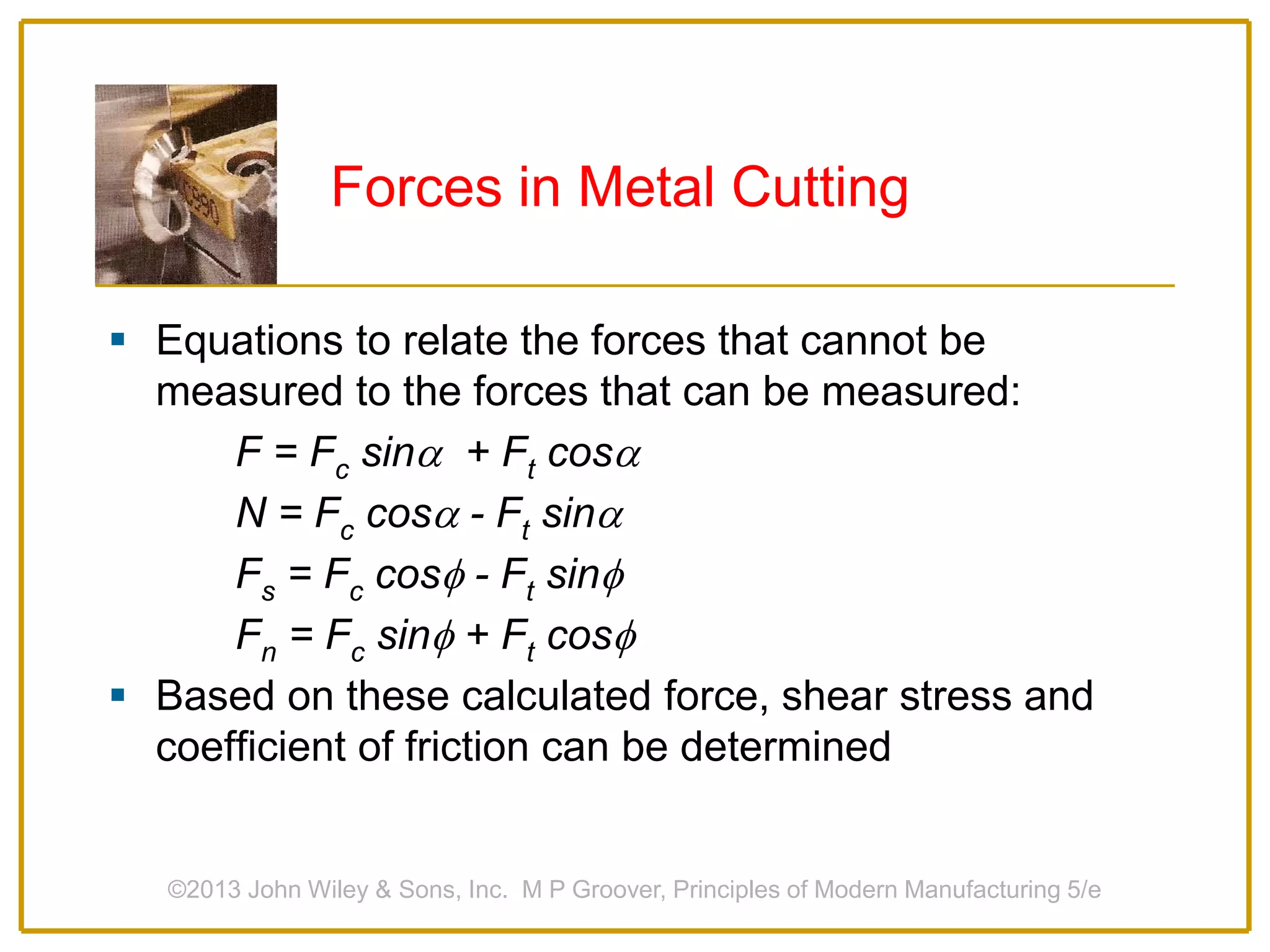 Theory of metal machining | PPTX