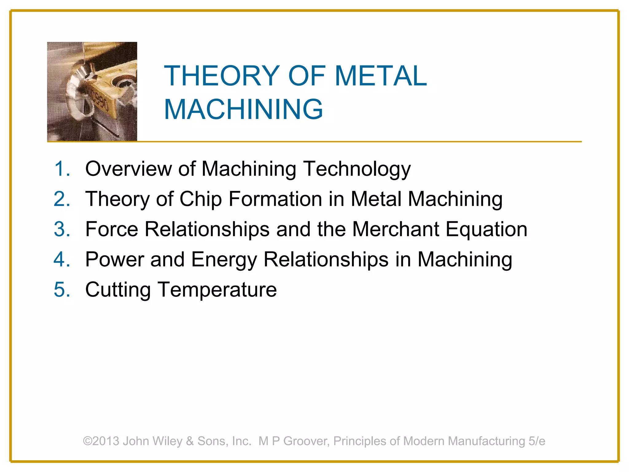 Theory of metal machining | PPT