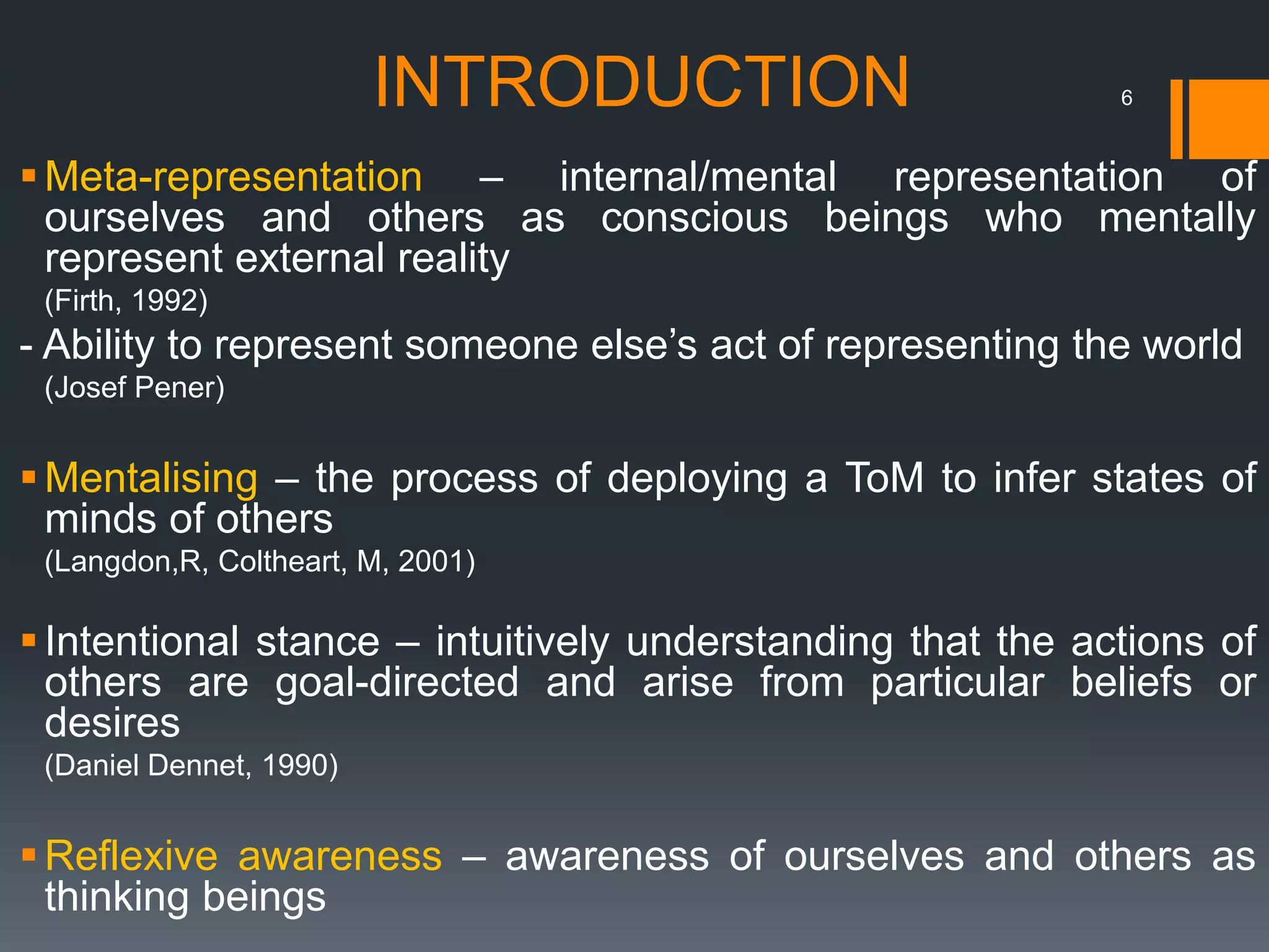 Theory of Mind - Seminar presentation | PPTX