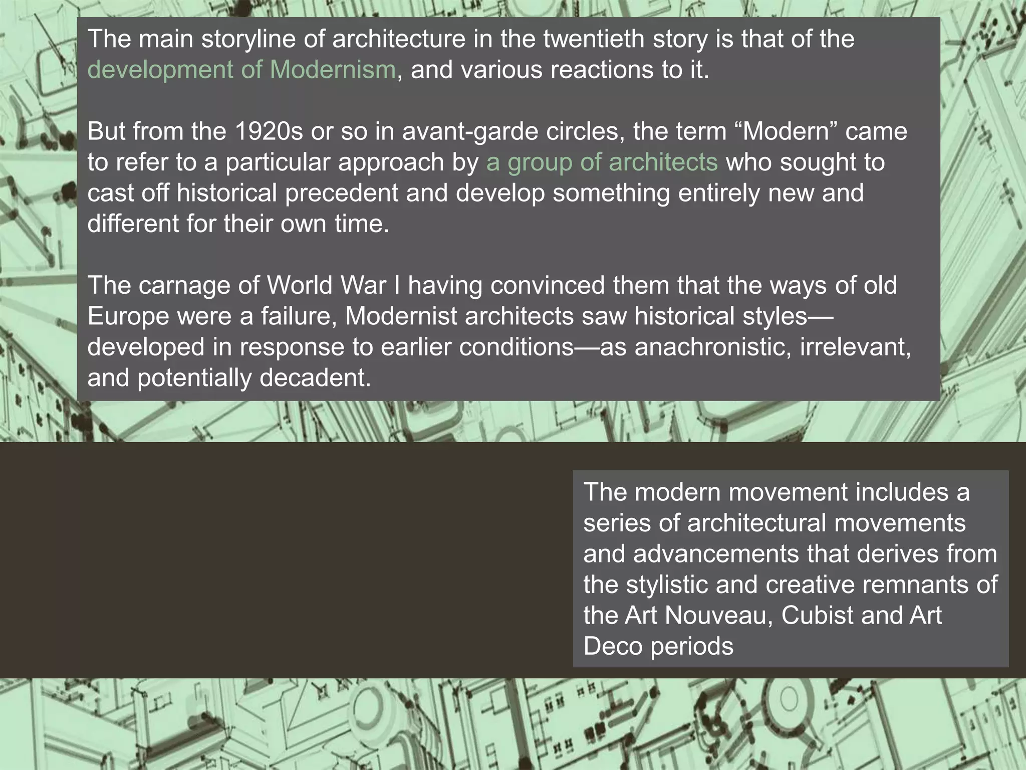 Theory of modern movement | PPTX